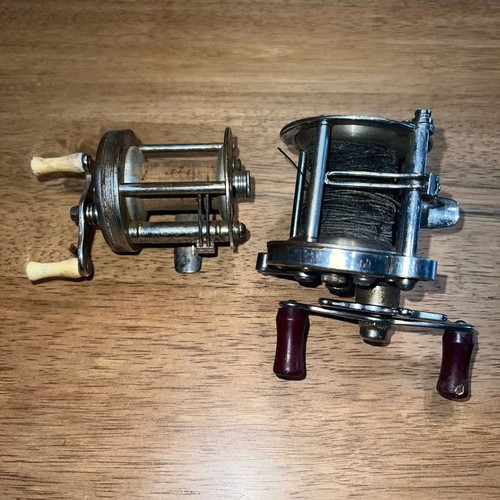 2 Vtg fishing reels Bronson Lashless 1700 Pflueger Rocket 1355 Casting Reel | eBay