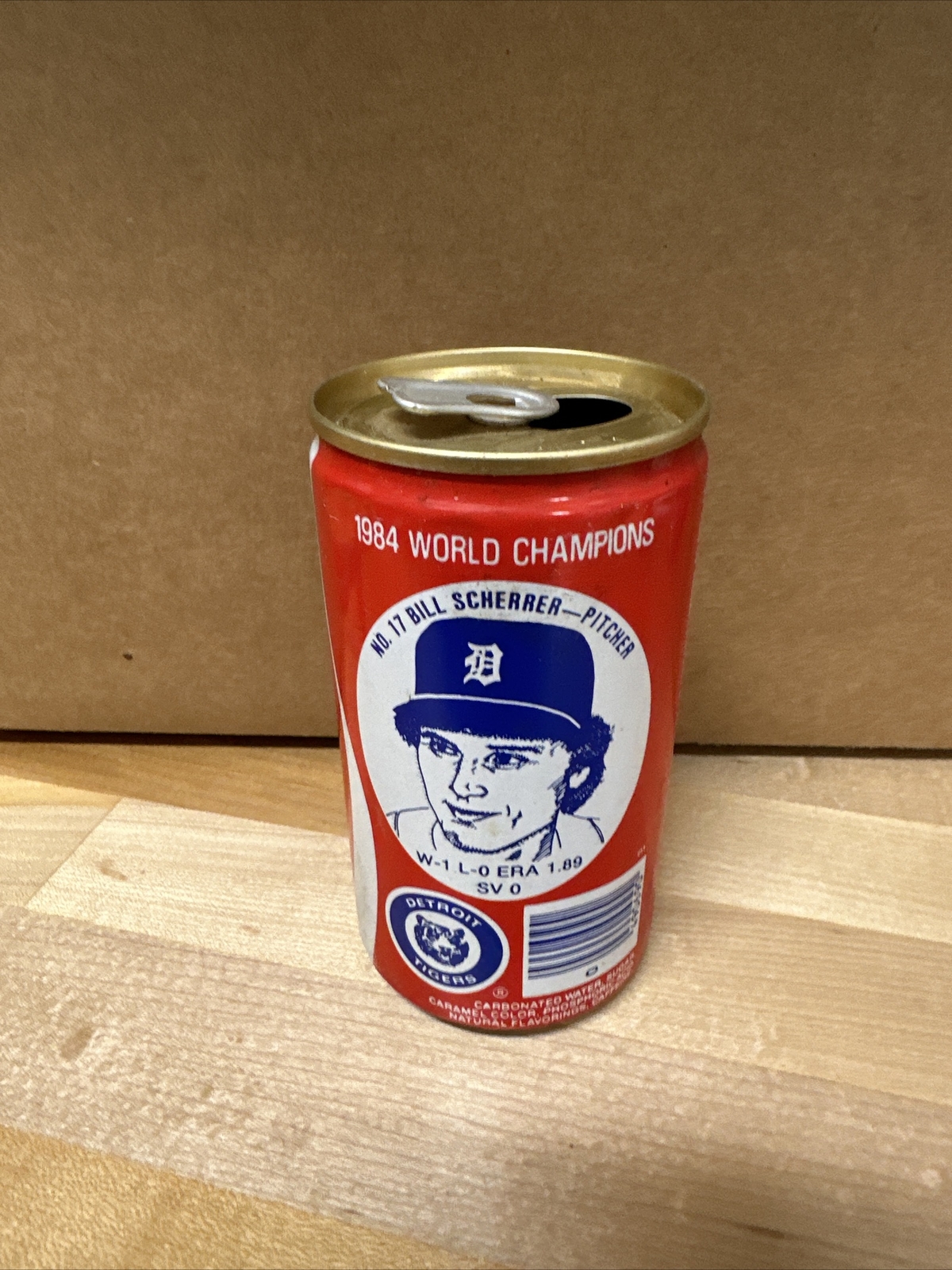 1984 Detroit Tigers Bill Scherrer Coke Can Coca-Cola World Series ...