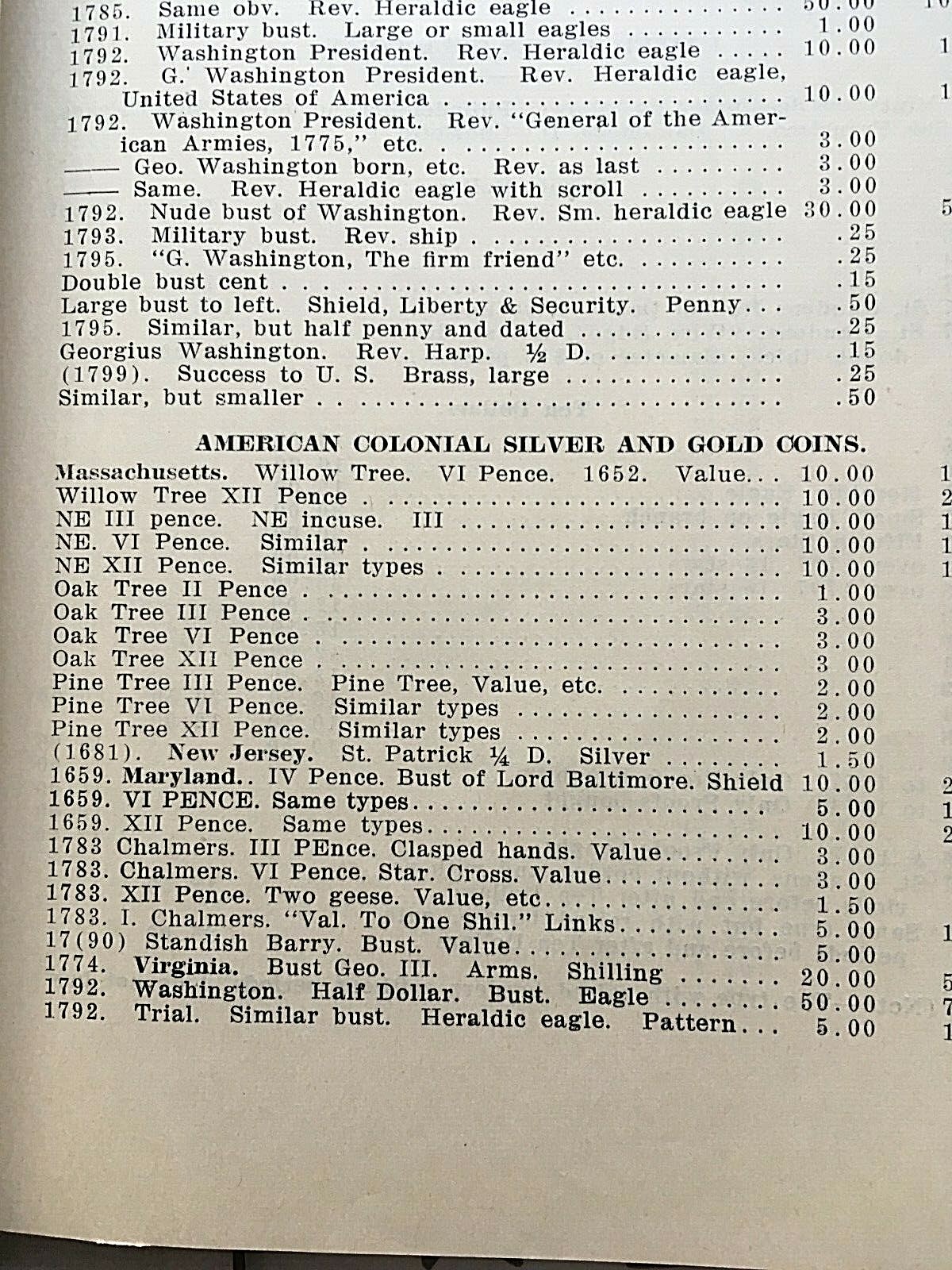 The Elder Rare Coin Book. 1913 First Edition. U.S. $1.50 Colonial ...