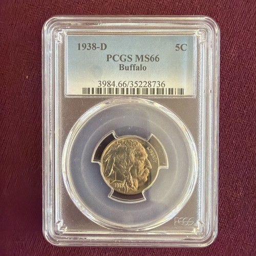 1938-D Indian Head Buffalo Nickel MS66 PCGS Blue Label 8736 | eBay