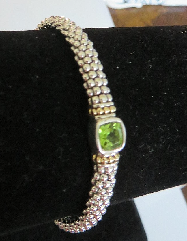 Lagos Peridot Caviar Bead Bracelet with 18KT gold beads | eBay