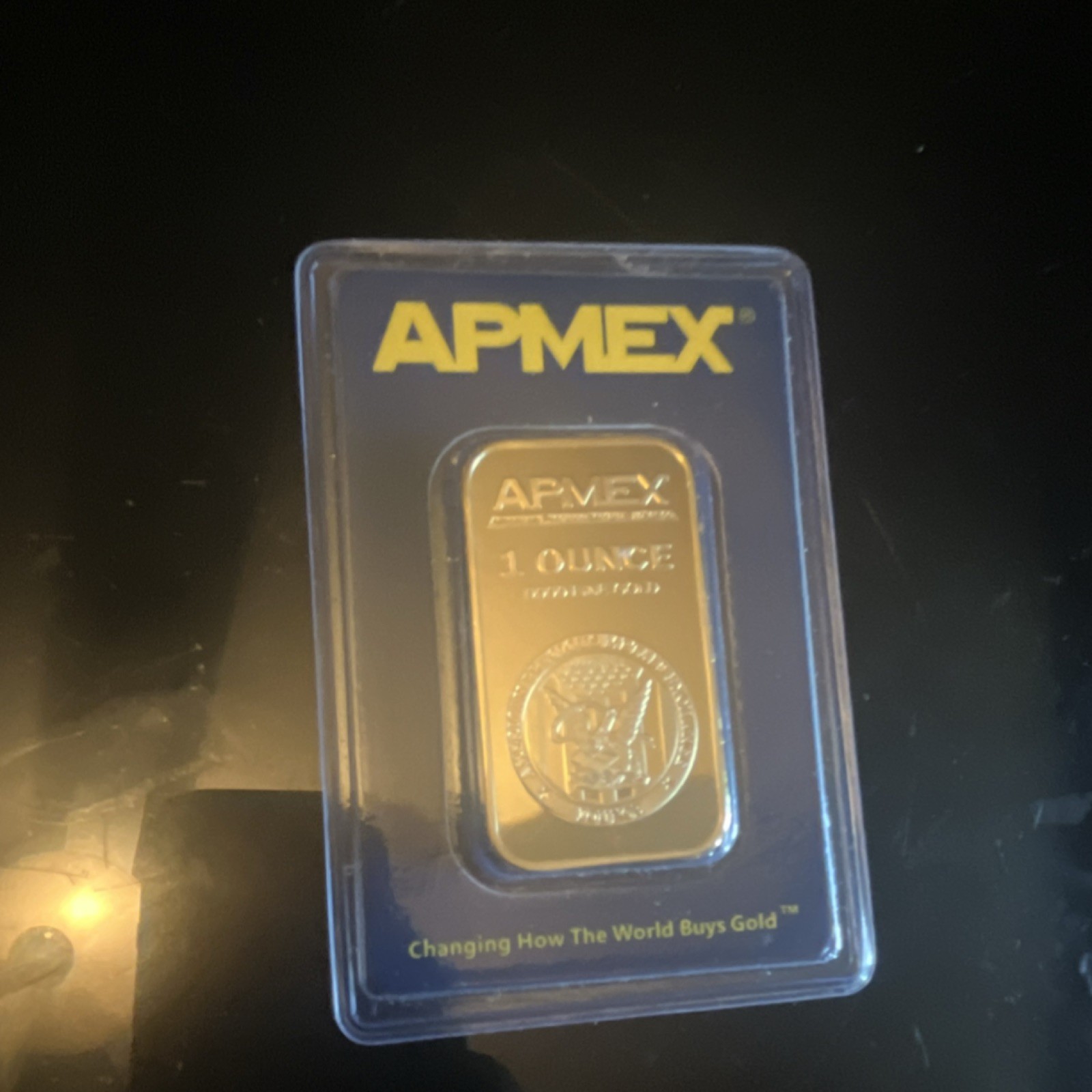 APMEX 1 oz Gold Bar .9999 Fine Gold Bullion Sealed Holder Bar Shape | eBay