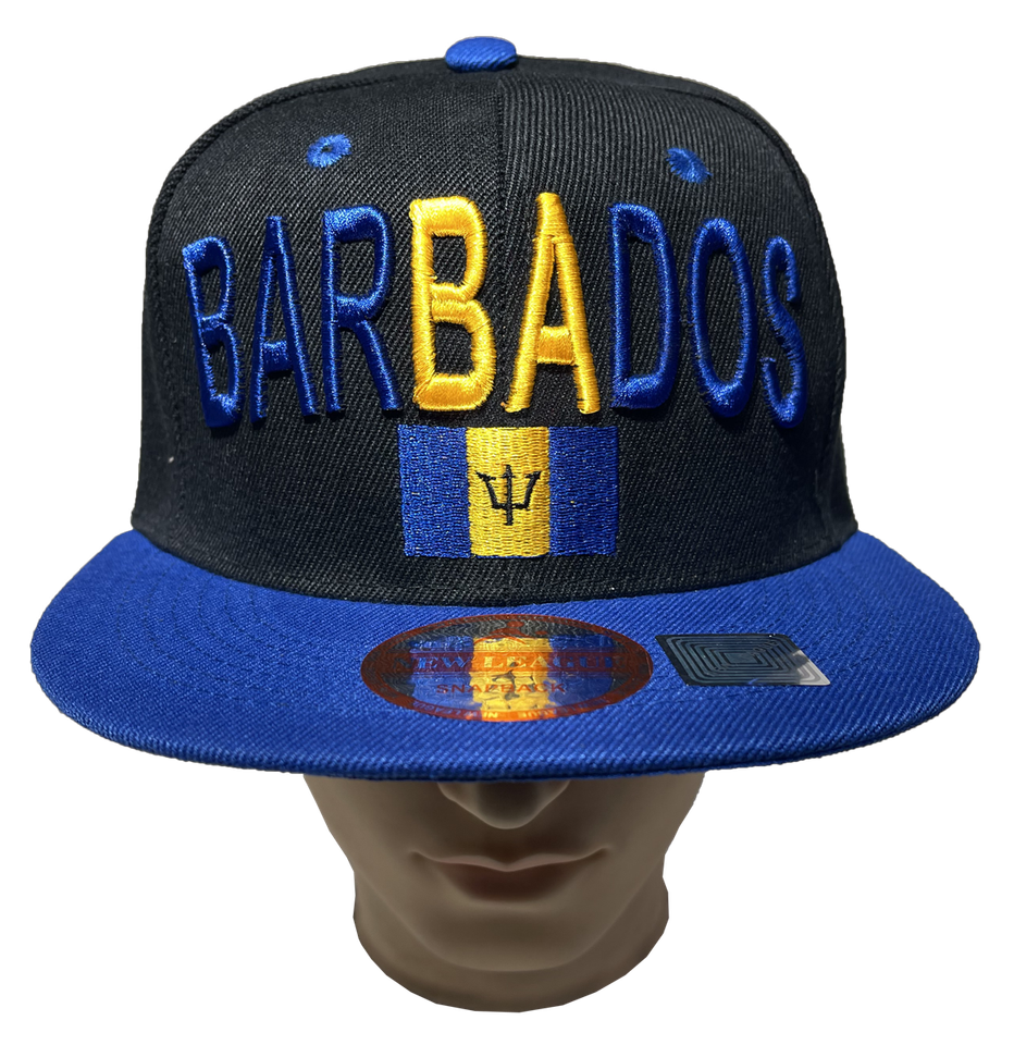 BARBADOS Flag 3D Embroidered Snapback Adjustable Baseball Cap Hats LOT ...