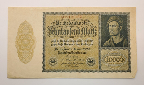 1922 Germany Banknote 10000 Mark German Paper Currency | eBay