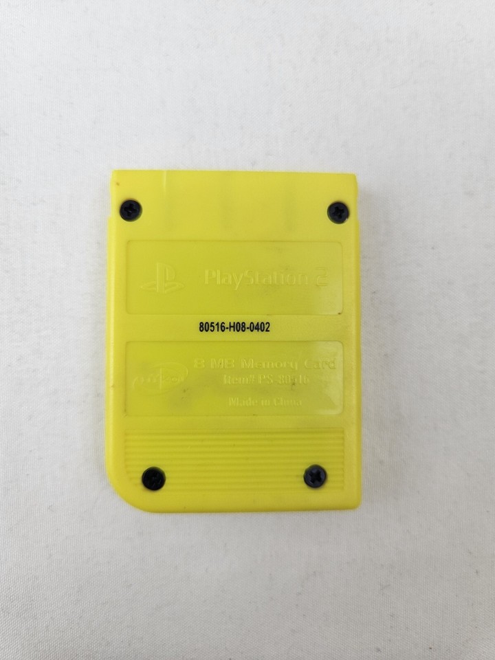 8MB Memory Card Sony PlayStation PS2 MagicGate Yellow Memory Card | eBay
