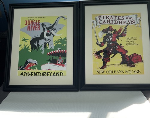Disney Jungle River & Pirates Of The Caribbean Matted Prints W/frame 16 ...
