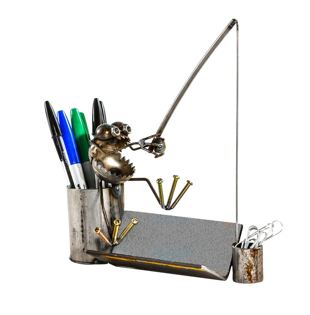 Sugarpost Desk Bucket Fisherman Business Card Holder Office Welded ...