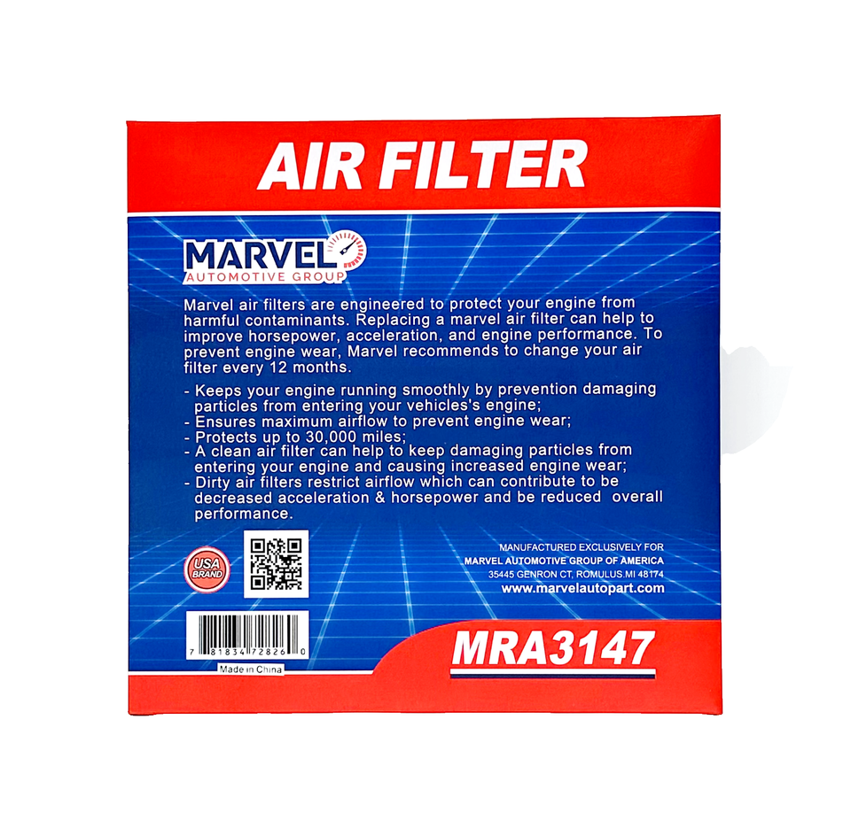 Marvel Engine Air Filter MRA3147 (15913344, 20897358) for Cadillac SRX ...