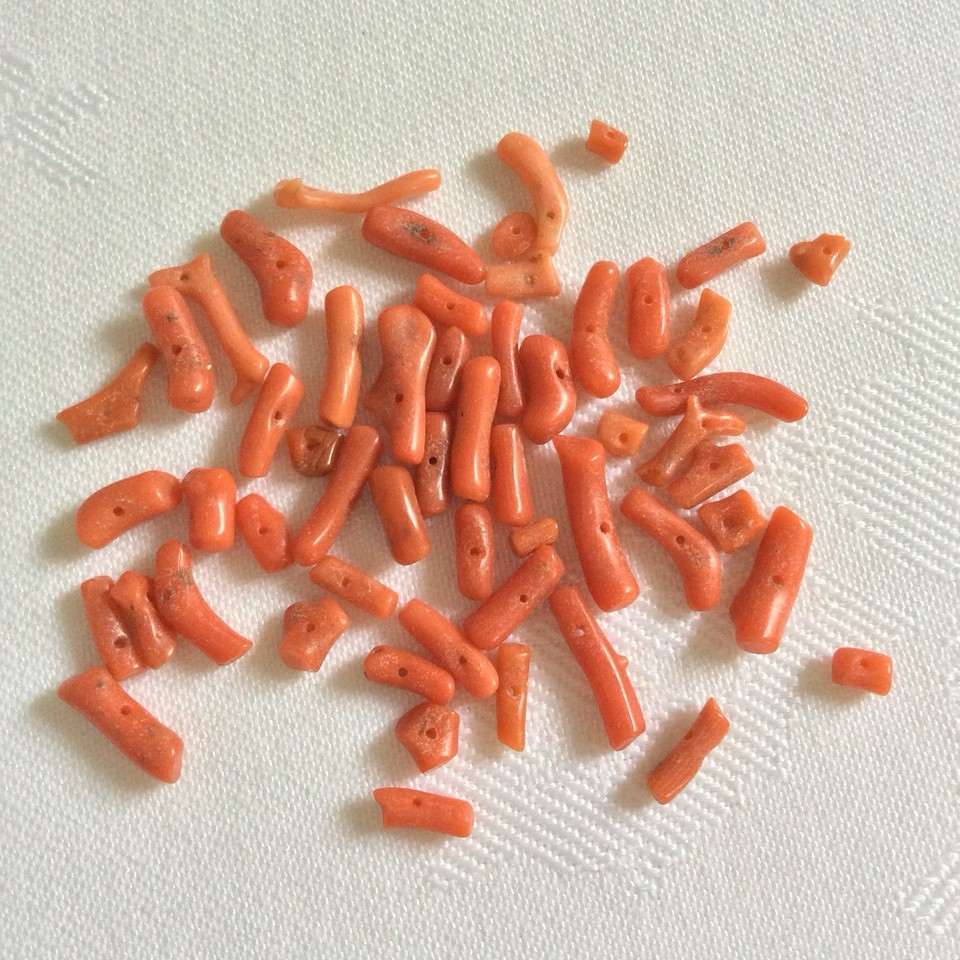 Vintage Art Deco? Orange Branch Coral Necklace + extra Coral | eBay UK