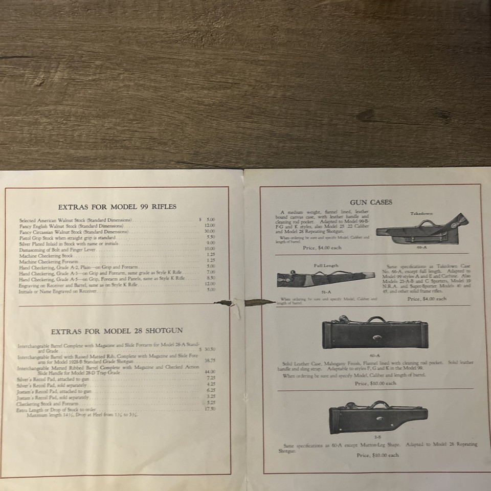 Savage 1929 Retail Price List, Savage Arms & Ammunition Catalog No. 65 ...