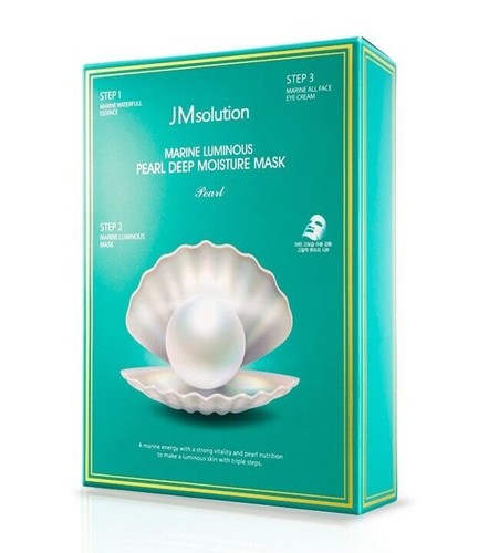JMSolution Marine Luminous Pearl Deep moisture Mask 10pcs New in Box K ...