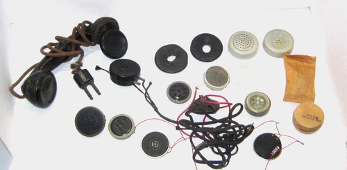 Antq./Vntg. 17+ Telephone Parts Pre-1940 Ear Pieces, etc. AS SEEN IN ...
