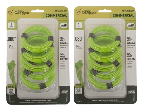 (2-PACK)Weed Warrior .080 in. x 14 ft. Commercial Trimmer Line Pre-Cut ...