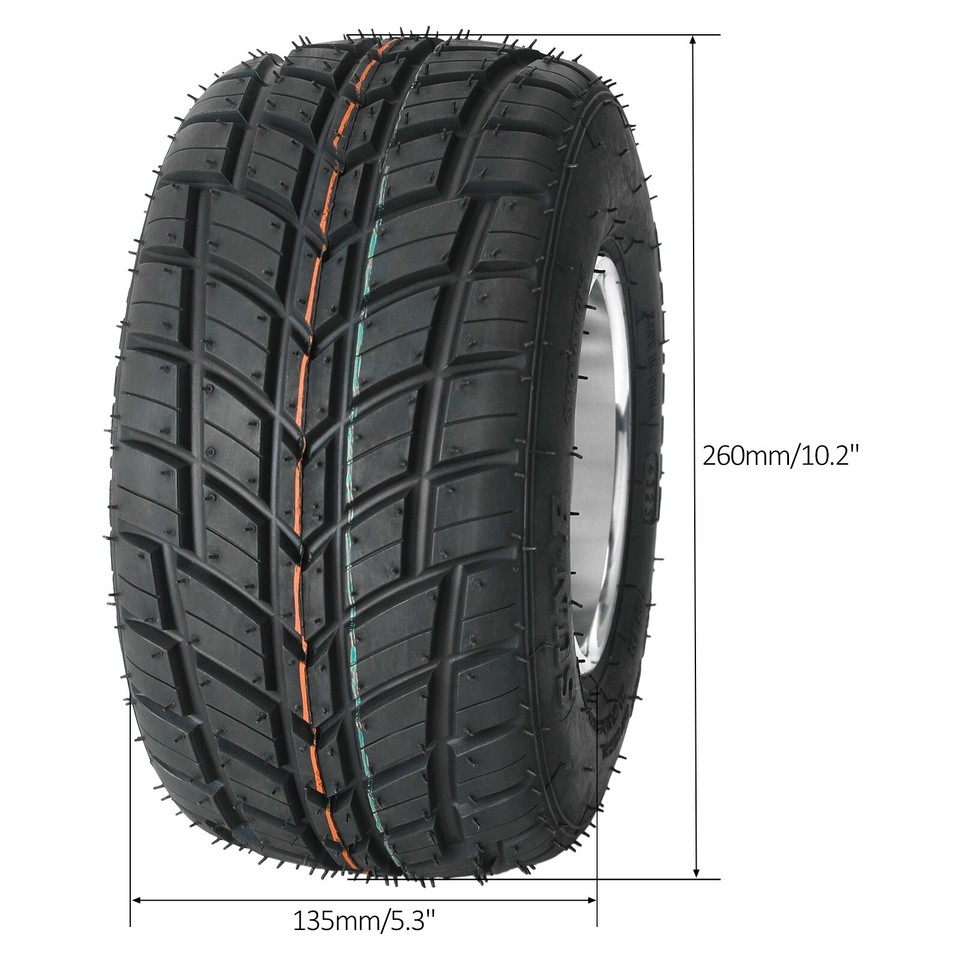 5" inch Go Kart Wheel 10x4.50-5 Front Tire Rim 3 Stud Rain Tire for ...