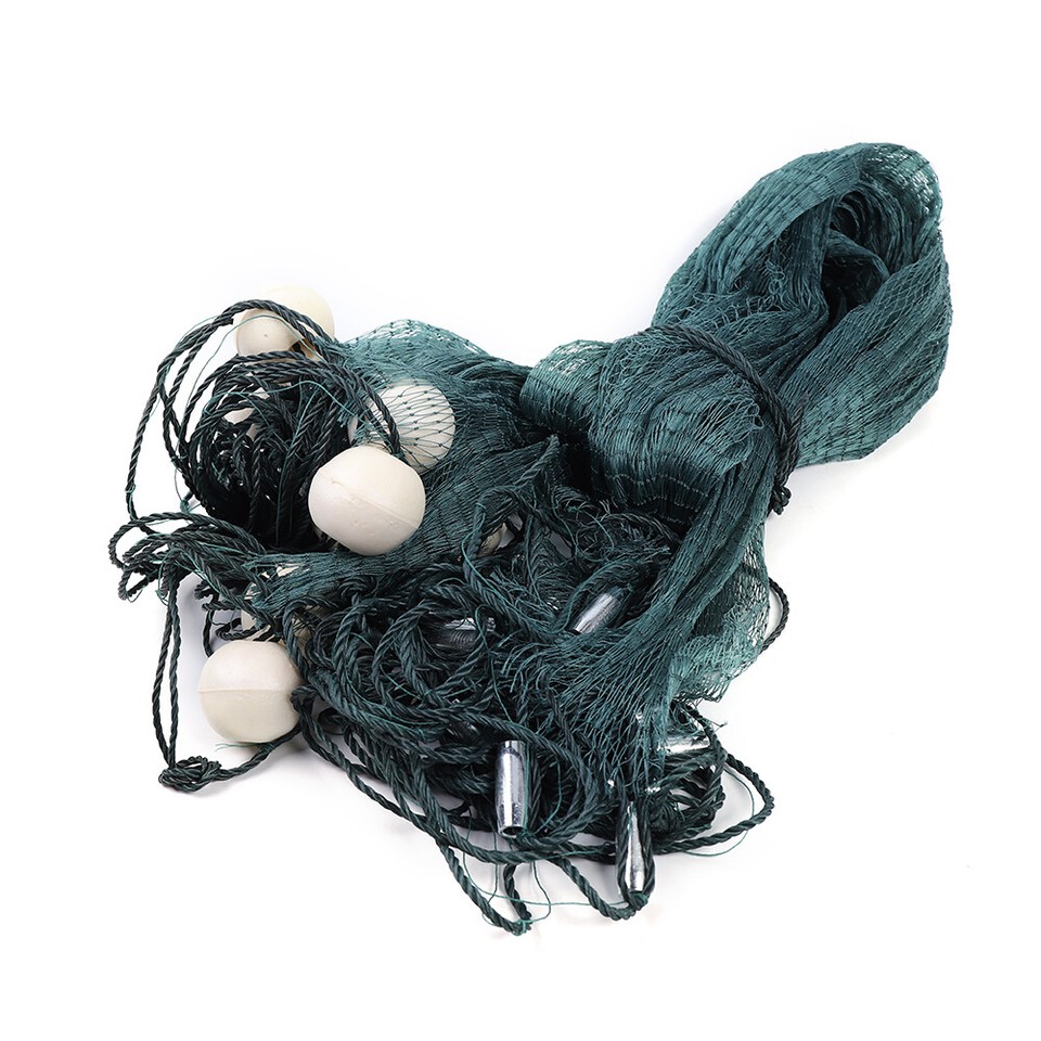 6.5x33' ft Hand Cast Throw Fishing Net Large Network Shrimp Squid Catch ...