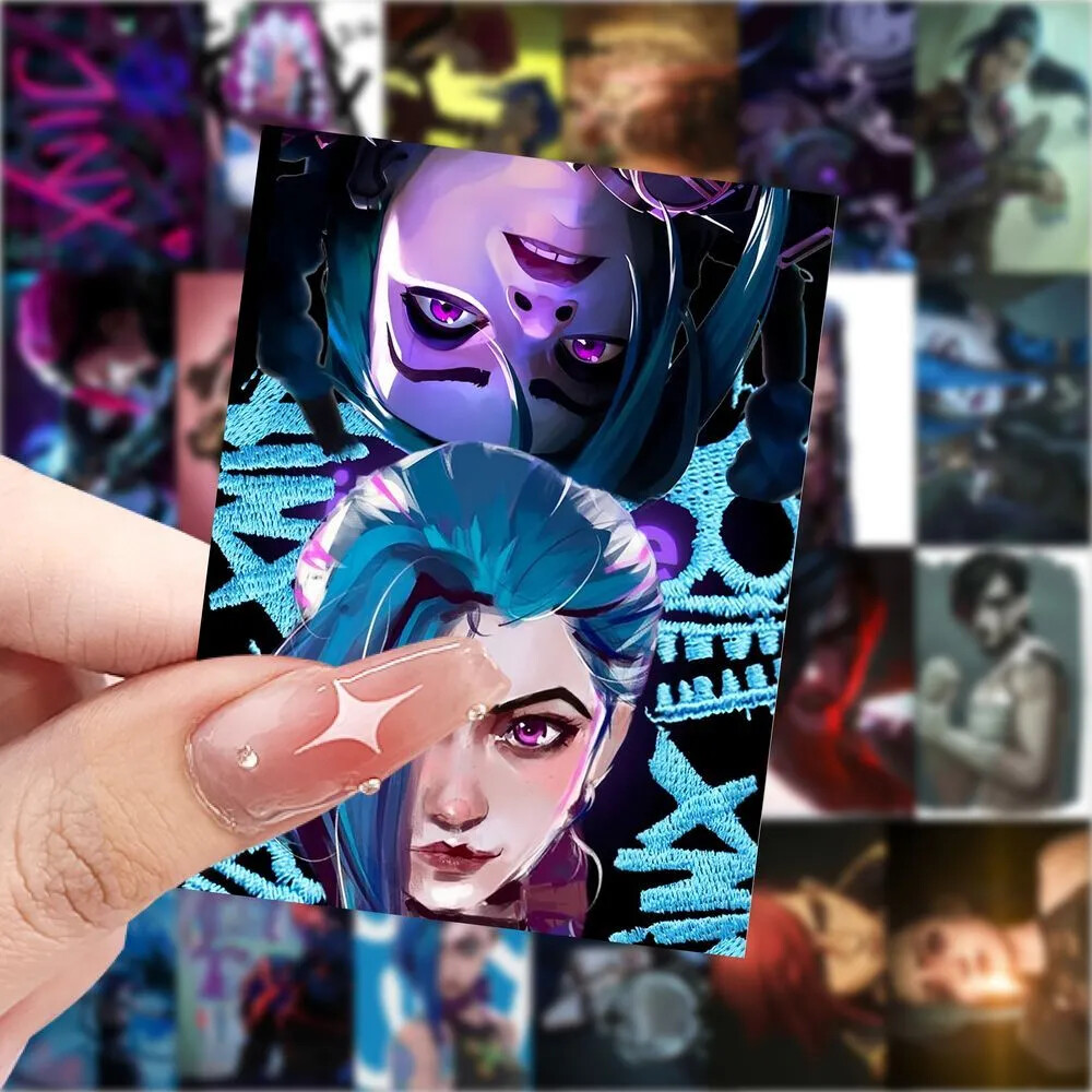 126Pcs Anime Arcane：League of Legends Jinx Waterproof Stickers ...