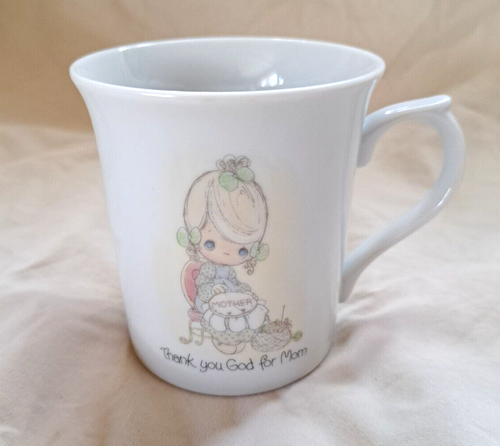 Vintage 1984 Precious Moments Thank You God for Mom Coffee Tea Mug ...