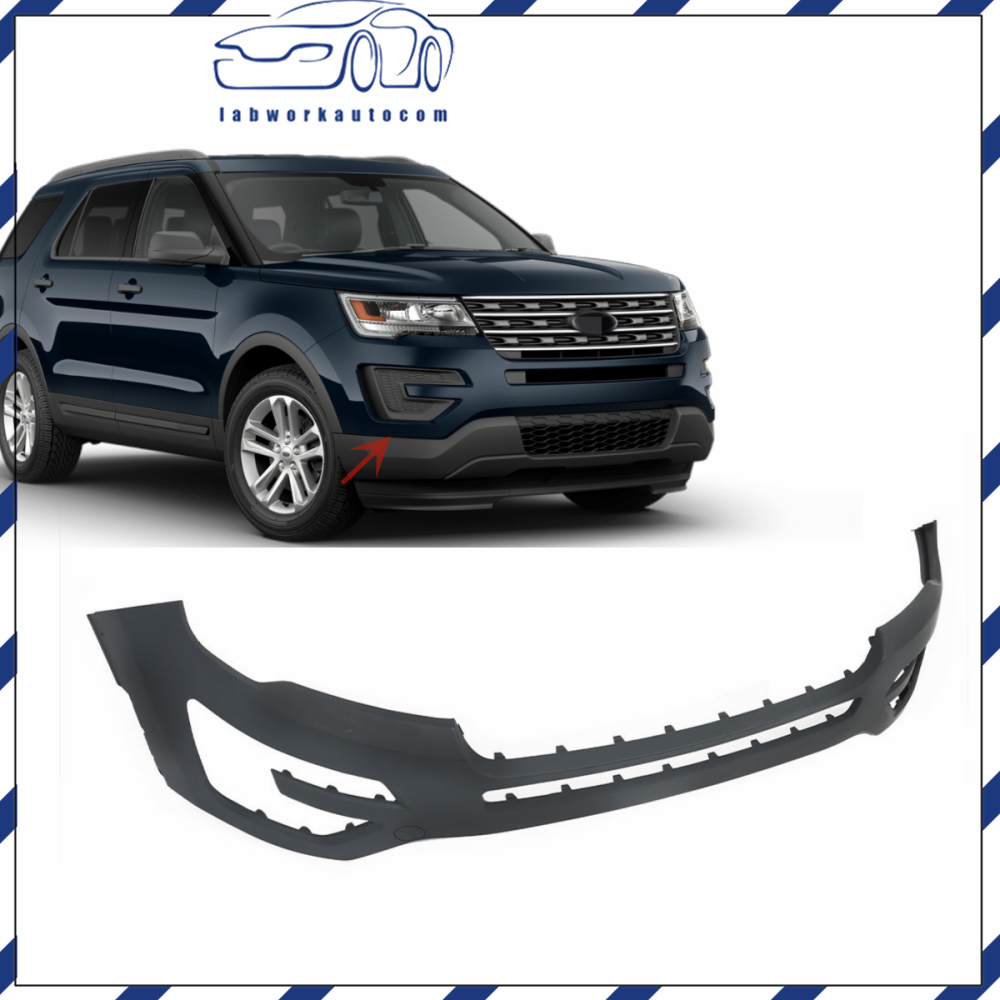 Fit For 2016-2017 Ford Explorer Front Bumper Cover Without Sensor Hole ...