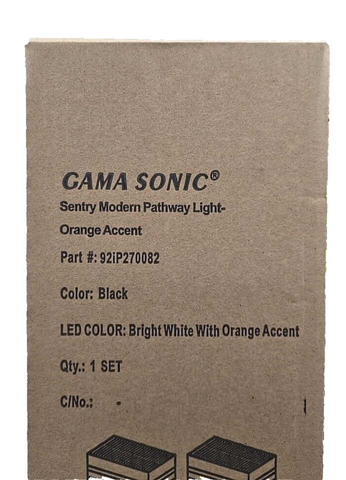 Gama Sonic Sentry Black Modern 60 Lumens Solar Outdoor Pathway Lights 2 ...