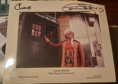 DOCTOR WHO COLIN BAKER Signed 10x8 Photo 10th Planet Trial 6th Dr ...