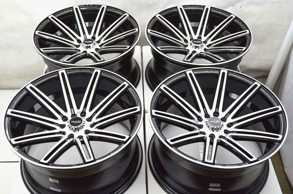 17x9 Black Polish Wheels Rims Ford Mustang Honda Accord Civic Toyota ...