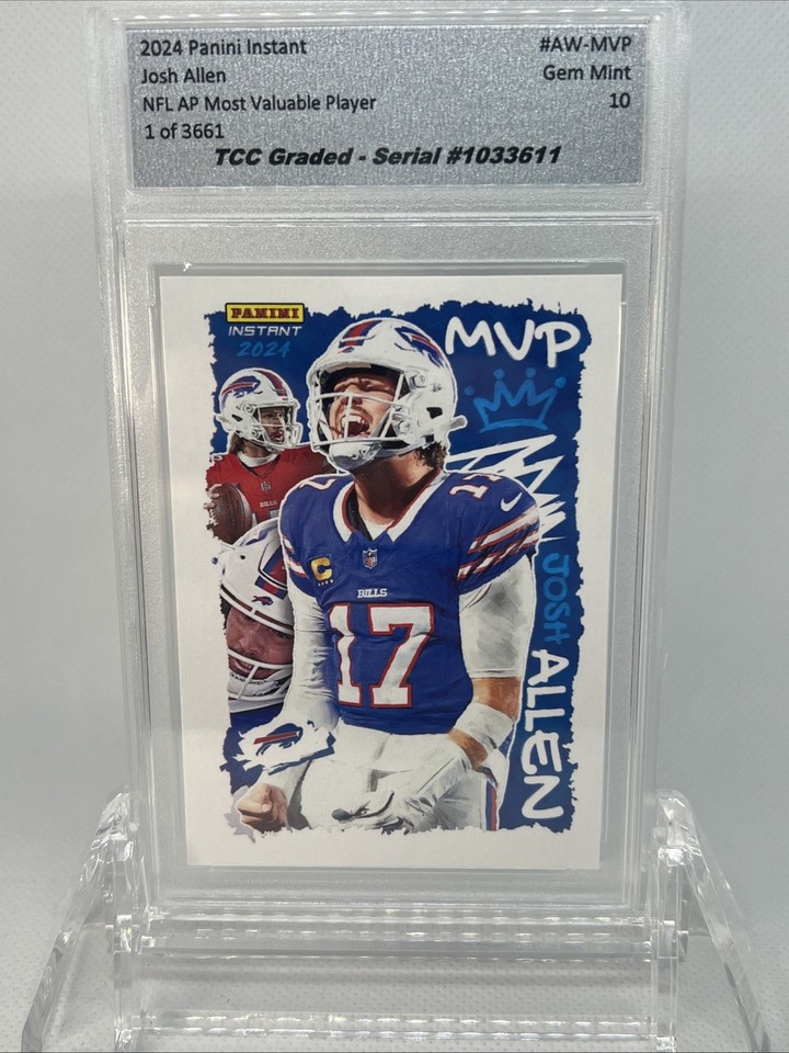2024 Panini Instant Josh Allen NFL MVP TCC Graded Gem Mint 10 | eBay
