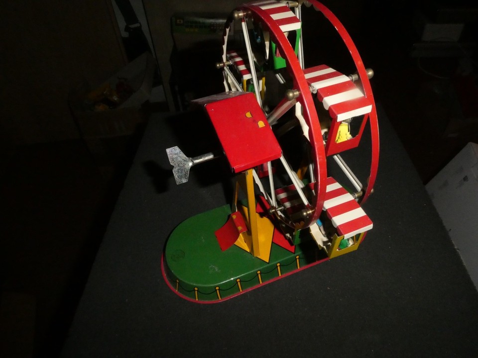 J.W. n.mint Blech Kirmes Riesenrad Uhrwerk läuft 60ies Top | eBay
