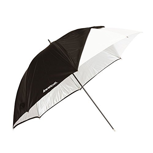 Westcott 2012 Optical White Satin Umbrella with Removable Black Cover ...