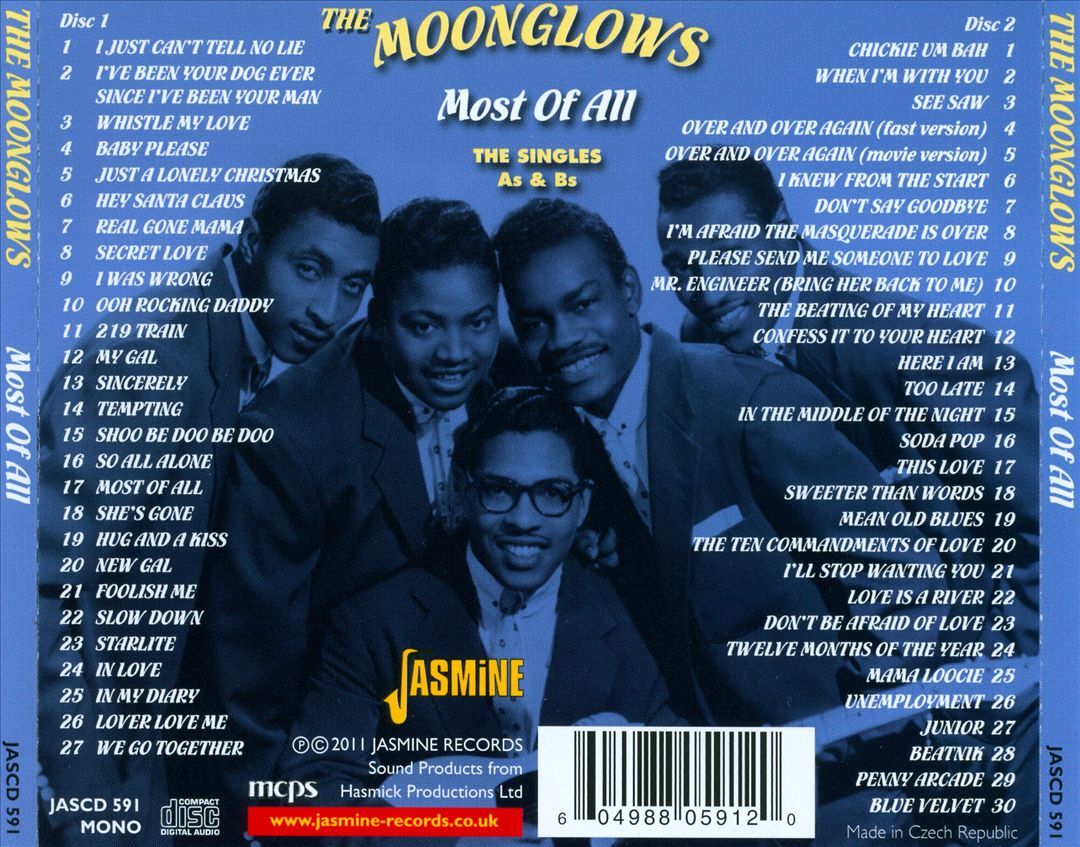 THE MOONGLOWS MOST OF ALL: THE SINGLES A'S & B'S NEW CD 604988059120| eBay