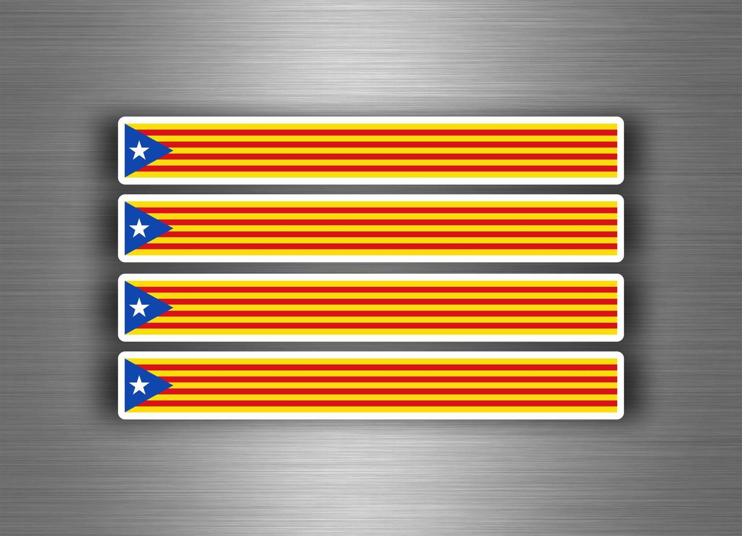 4X Sticker Car Motorcycle Stripes Flag Tuning Catalonia Catalan IND | eBay