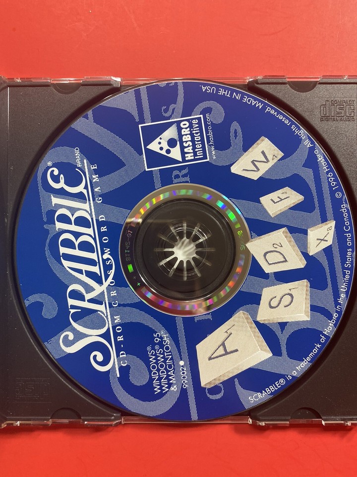 Scrabble PC CD-ROM Crossword Game Hasbro 1996 Win Mac - Very Good ...