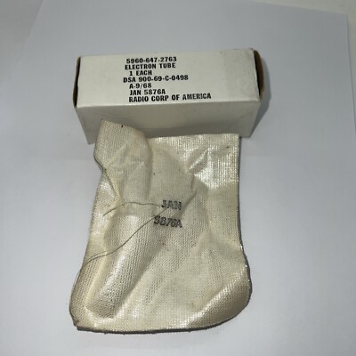 (1) NOS RCA 5876A Pencil Transmitting Radio Vacuum Tube NIB Please Read ...