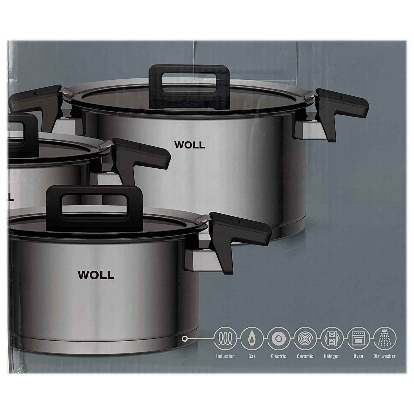 Kochtopf Topf Set Profi Kochgeschirr Set Edelstahl 6 tlg. Woll Concept ...