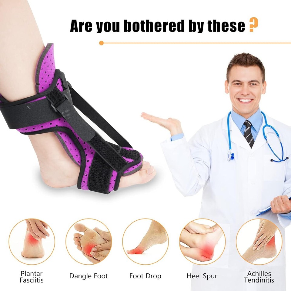 Plantar Fasciitis Night Splint 1 pack Plantar Fasciitis Brace with Soft ...