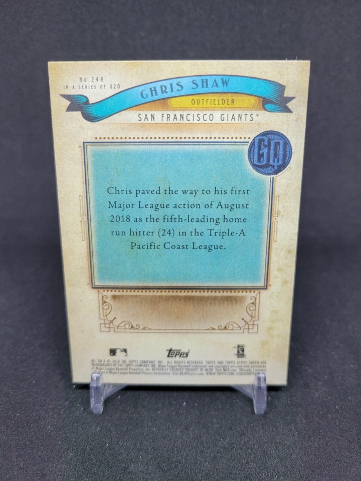 Chris Shaw 2019 Topps Gypsy Queen RC ROOKIE No. 248 | eBay