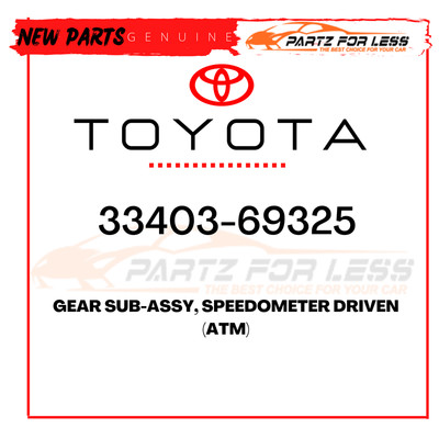 33403-69325 TOYOTA GENUINE GEAR SUB-ASSY, SPEEDOMETER DRIVEN (ATM) OEM ...