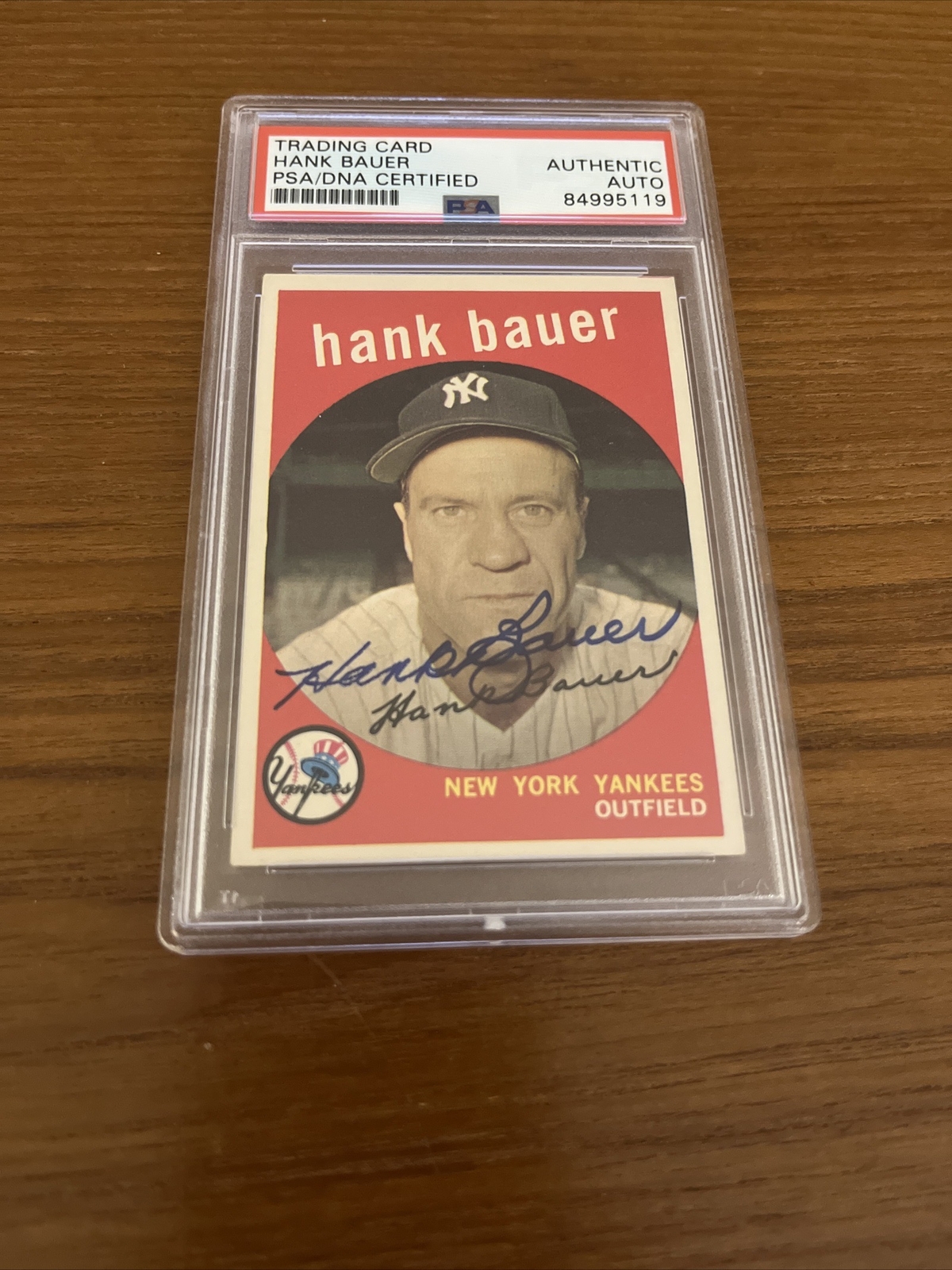 1959 Topps #240 HANK BAUER NYY OF Autograph PSA Authentic | eBay