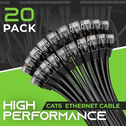 Cat 6 Ethernet Cable 2 Ft 20pack Cat6 Patch Cable Cat 6 Patch Cable Cat6 Cable | eBay