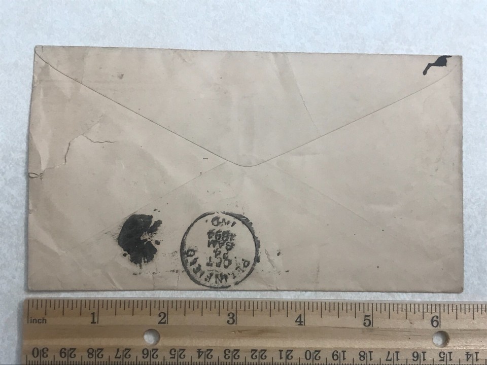 SBB104 Bank Envelope Letterhead The Meridian National Bank Indianapolis ...