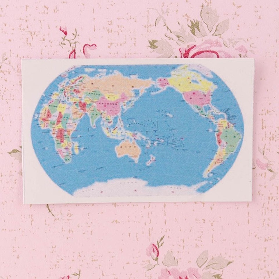 Mini Miniature World Map 4 Styles Model Toys Dollhouse Decoration ...