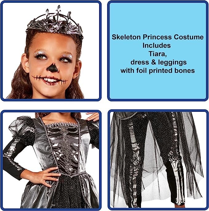 Rubie's Girl's Forum Novelties Skeleton Princess Costume Dress Large 10 ...