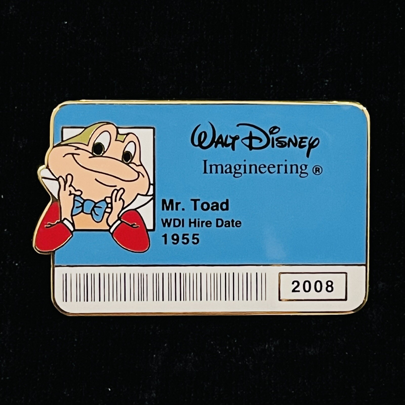 LE 300 WDI Mr Toad Wild Ride ID Badge Series 2 Walt Disney Imagineering ...