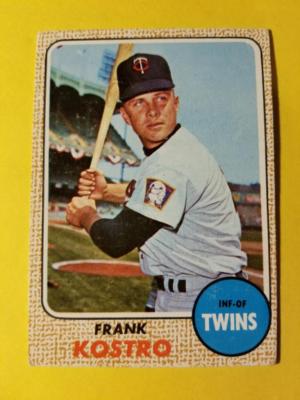 VINTAGE FRANK KOSTRO #44 MINNESOTA TWINS - 1968 TOPPS MLB BASEBALL | eBay