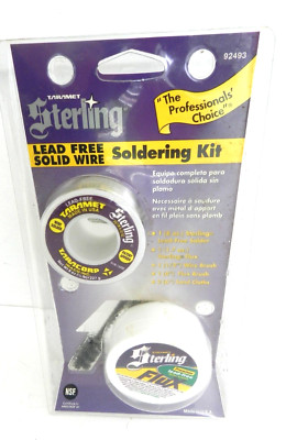 TARAMET Sterling 5 Piece Plumbing Soldering Kit -1/2lb Solder, Flux ...