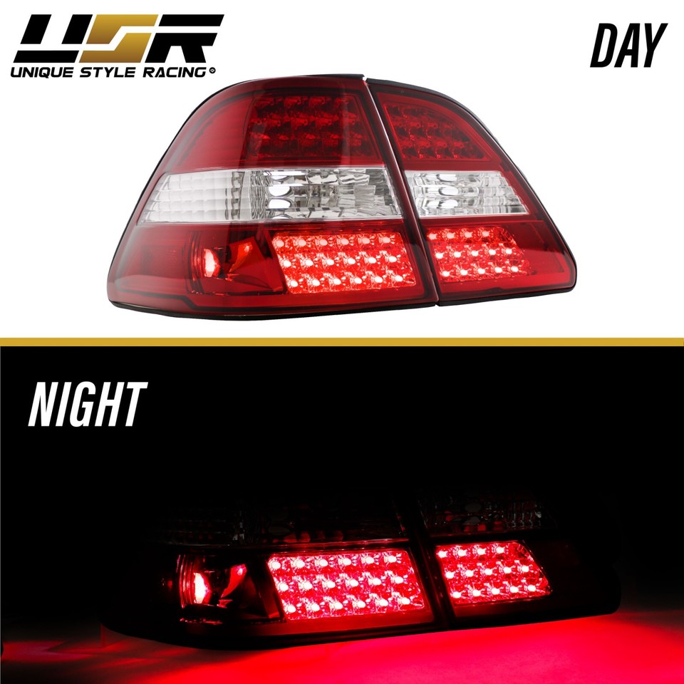 JDM Style LED Upgrade Red/Clear 4 Pc Tail Light For 2001-2003 Lexus ...