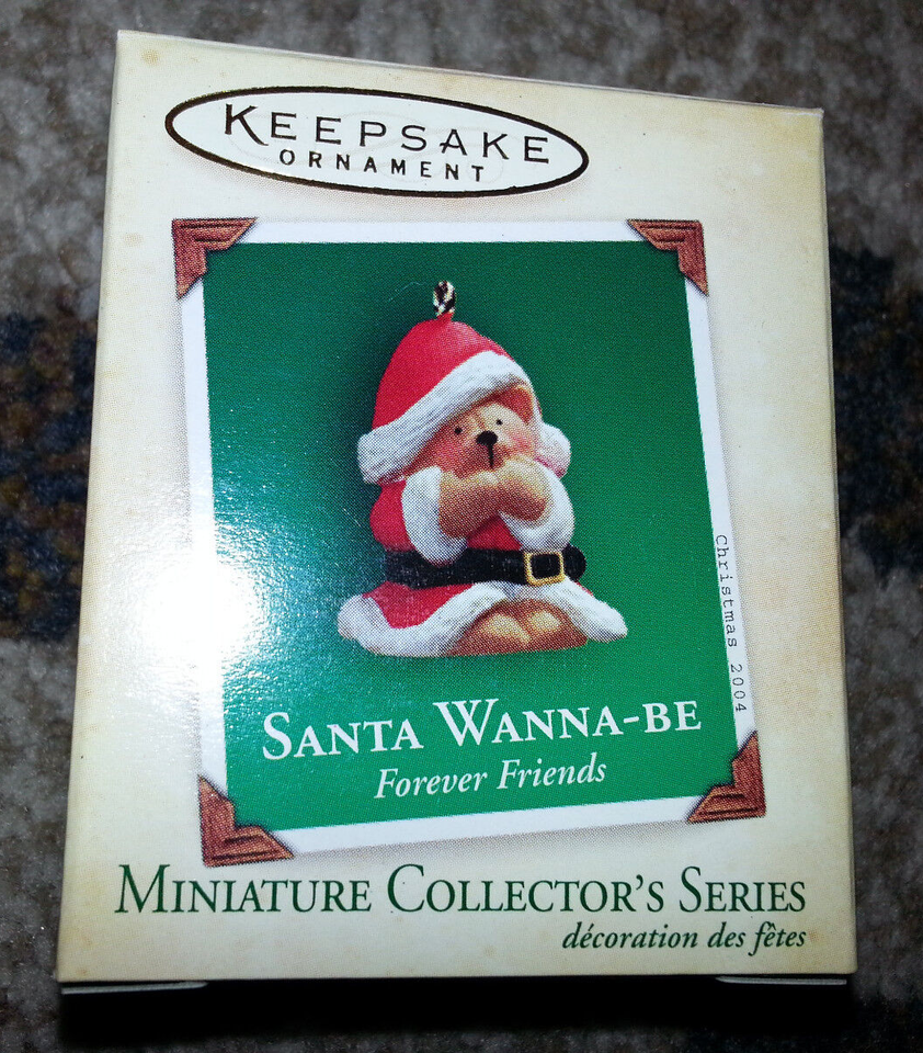HALLMARK Keepsake 2004 SANTA WANNA BE FOREVER FRIENDS Teddy Bear #1 ...