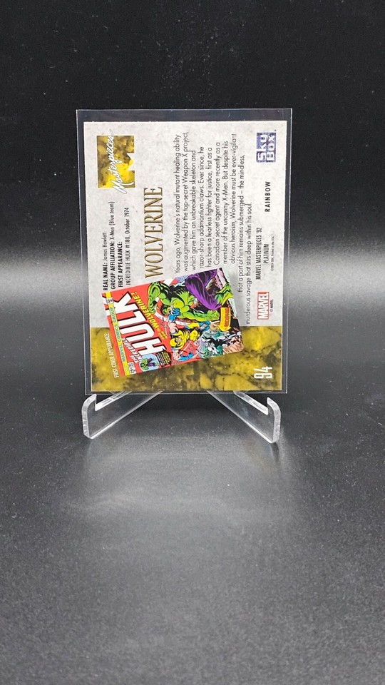 2024 Marvel Masterpieces 92 Platinum Wolverine Rainbow #94 | eBay