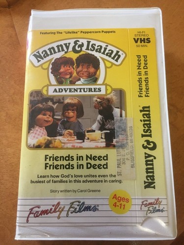 Nanny & Isaiah Adventures VHS Christian Puppet Show Friends In Need God ...