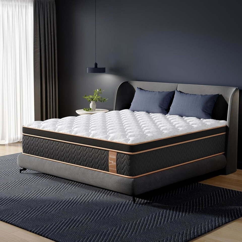 Bedstory Hybrid Mattress Memory Foam Pocket Innerspring Twin Full Queen ...