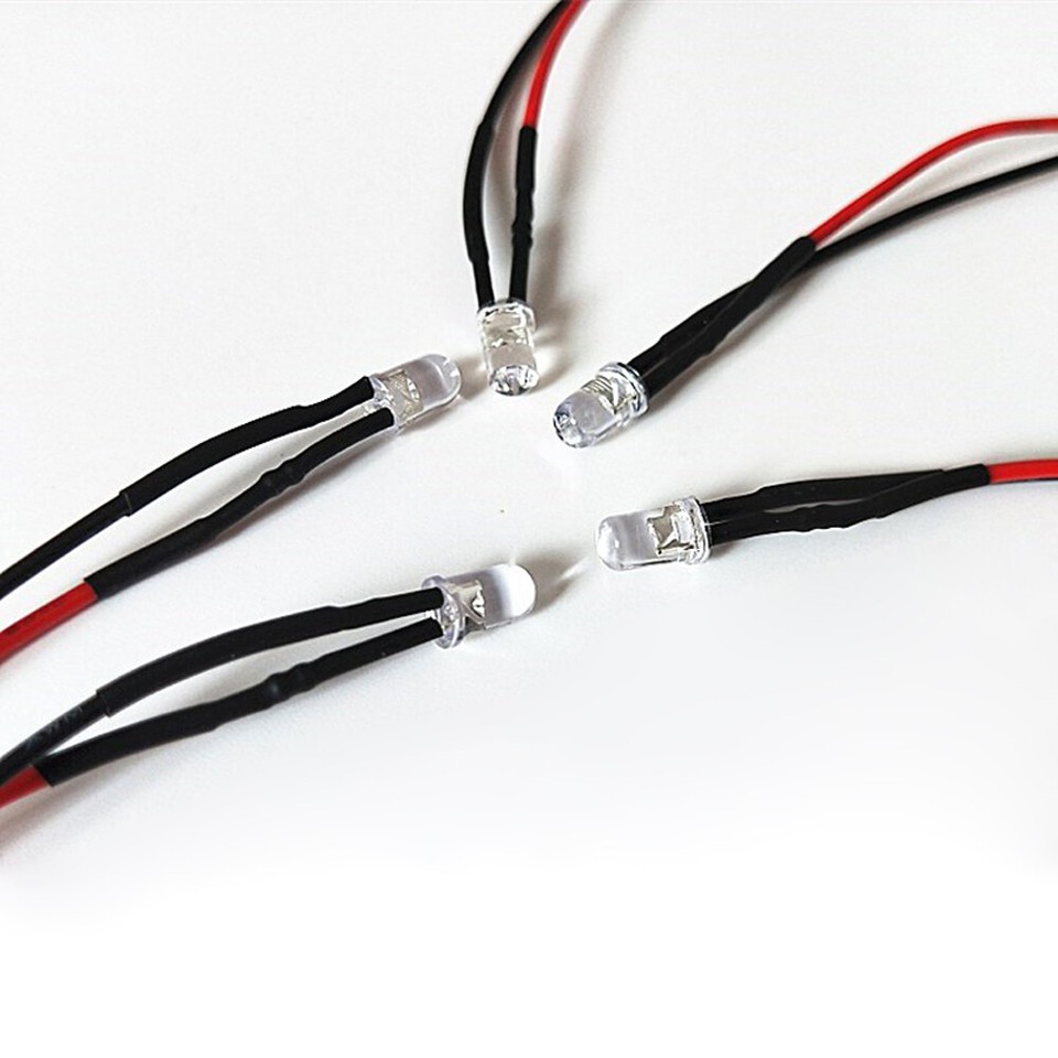 5mm Prewired Flashing Blinking LED Bulb Bright 3~48V Red Yellow Blue ...